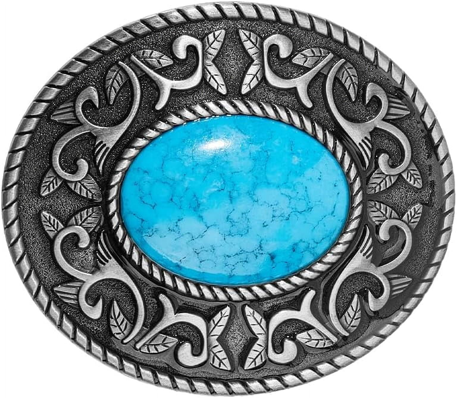 Turquoise Belt Buckle Vintage Alloy Belt Buckle Stone Belt Buckles ...