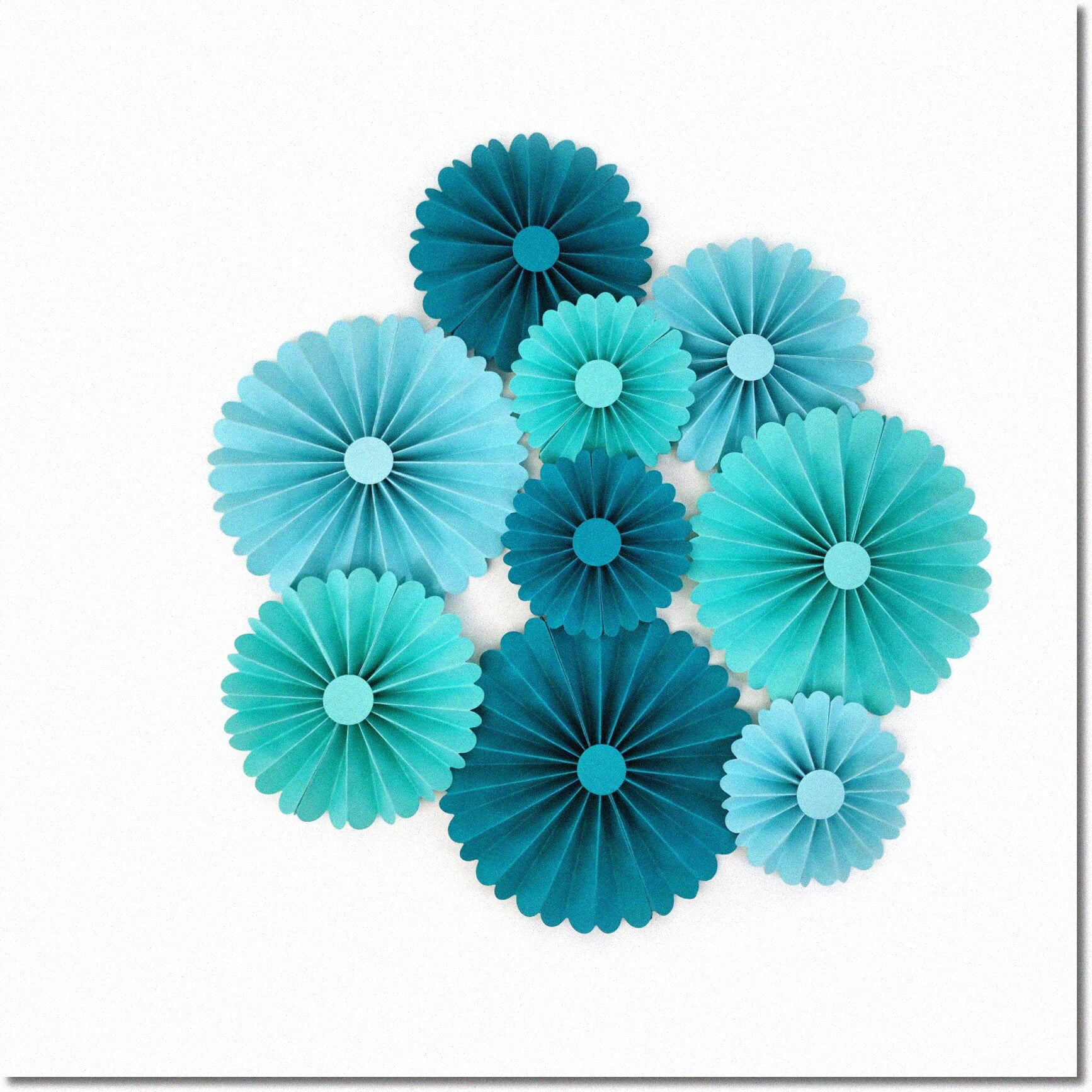 Turquoise Bliss: Whimsical Paper Flower Party Pack - Perfect for ...