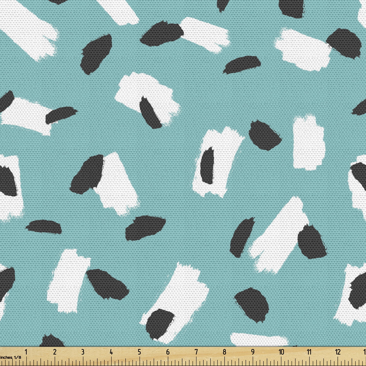 Ambesonne Turquoise Blue Fabric by the Yard Upholstery, Quirky ...