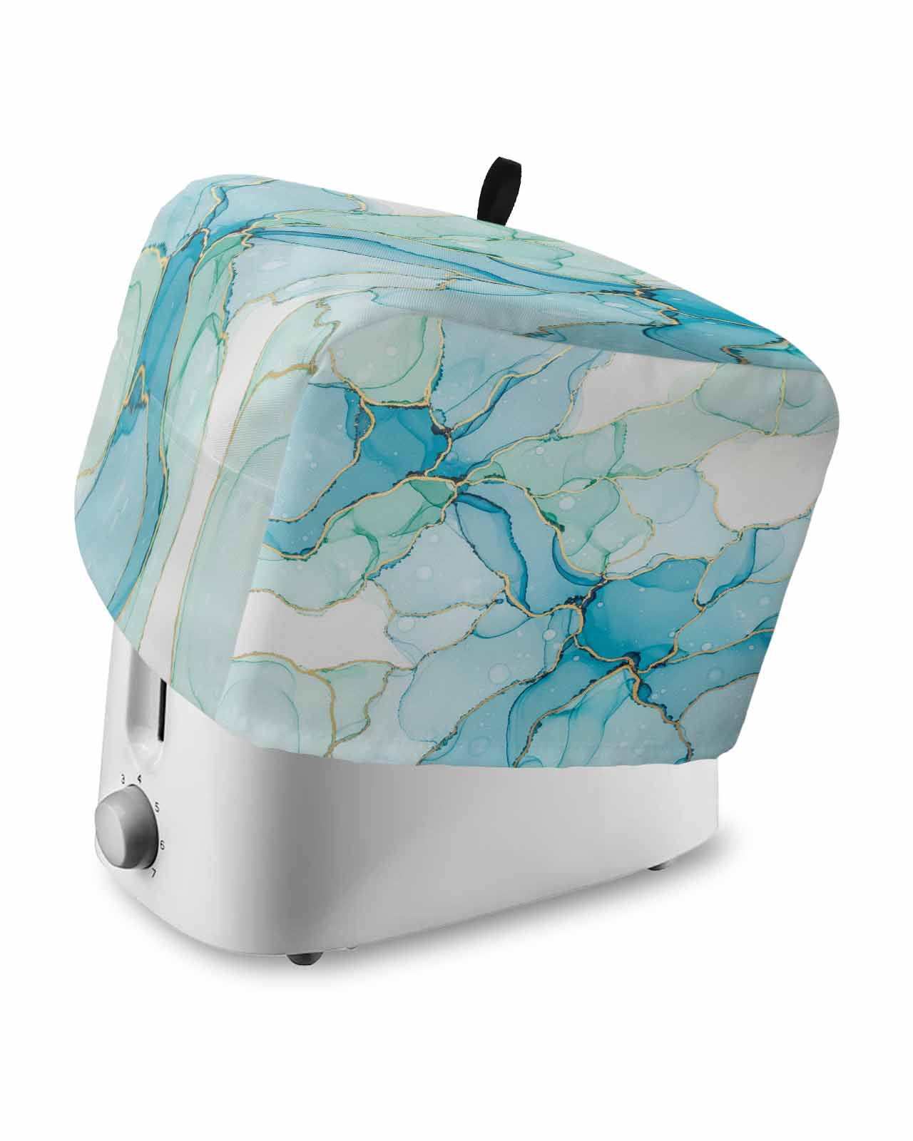 Turquoise Blue Marble Small Toaster Cover 2 Slice, Kitchen Appliance ...
