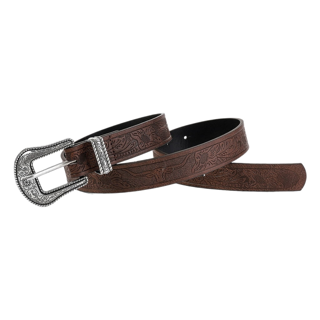 Turquoise Buckle Belt Aesthetic PU Belt Cowboy Waistband Decorative ...