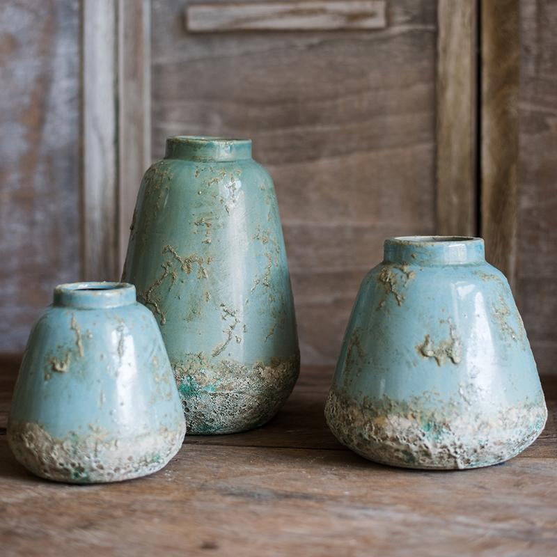 Turquoise Ceramic Vase - Walmart.com