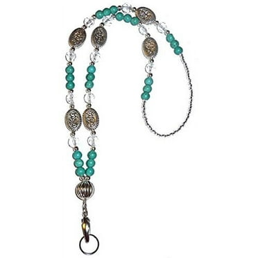 Slim Style Fashion Women's Beaded Lanyard 34", Breakaway and Non ...