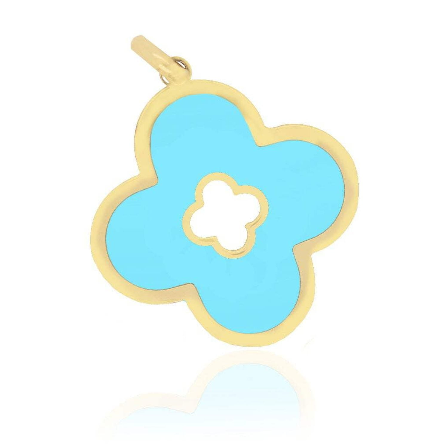 Turquoise Clover Cut Out Charm - Walmart.com