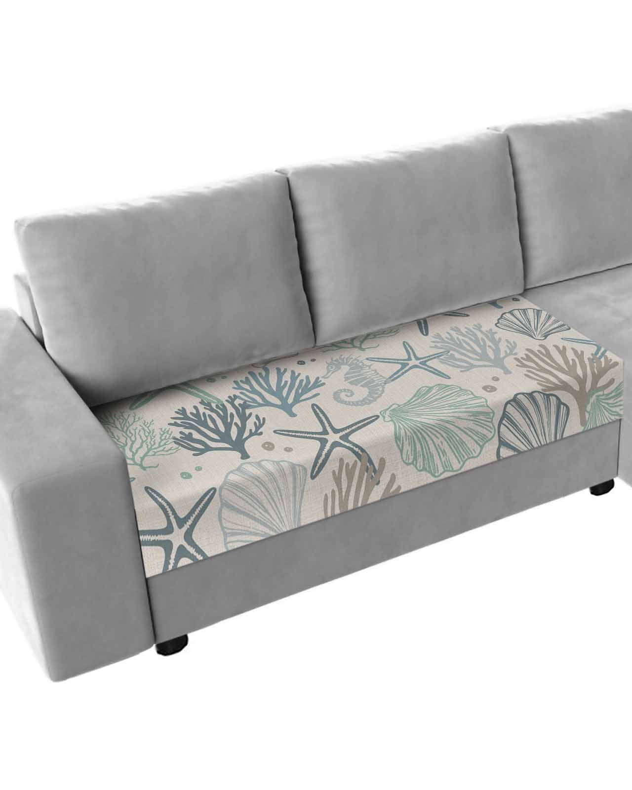 Turquoise Coastal Sofa Couch Cushion Covers Washable, Removable ...
