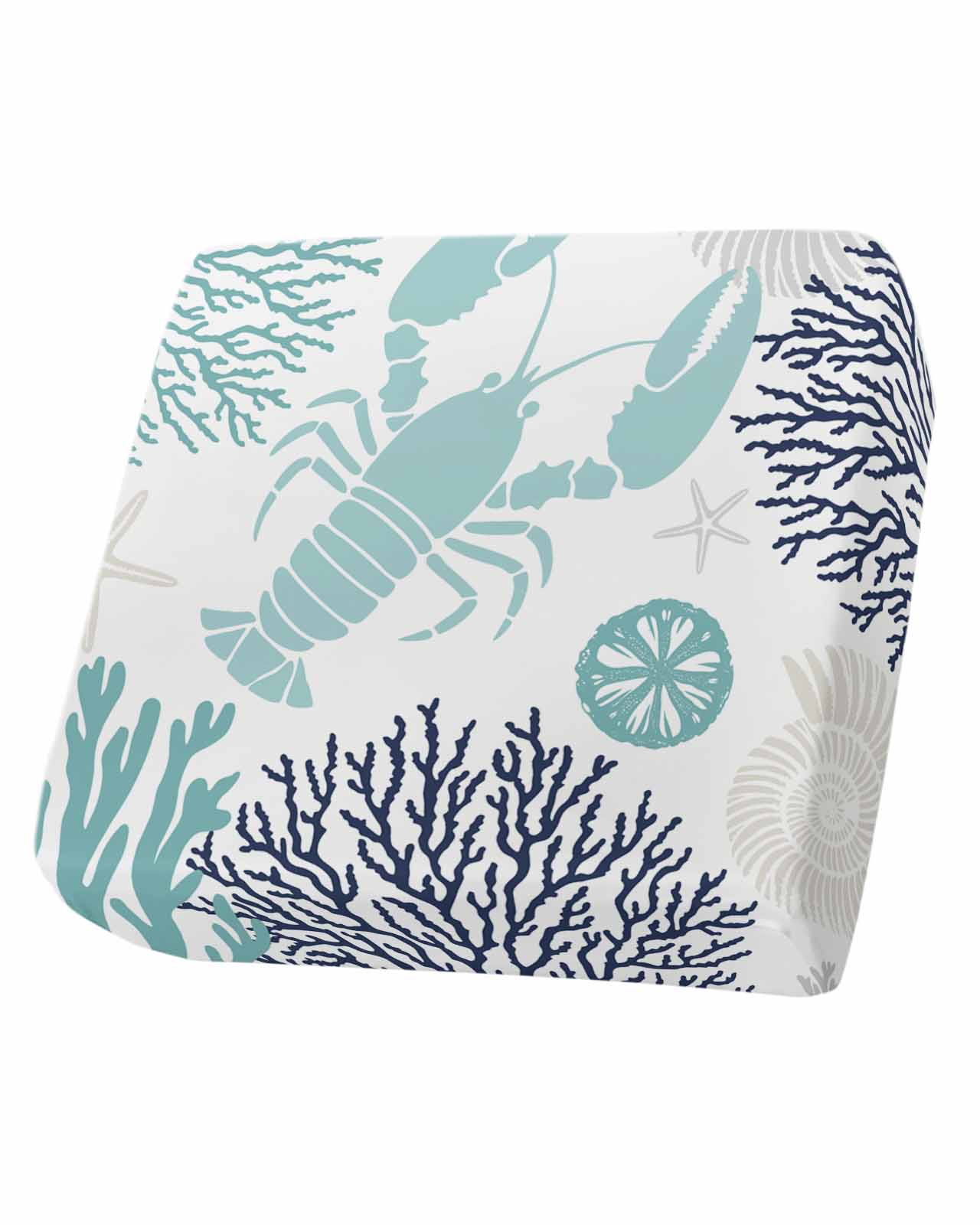 Turquoise Coastal Sofa Couch Cushion Covers Washable, Removable ...