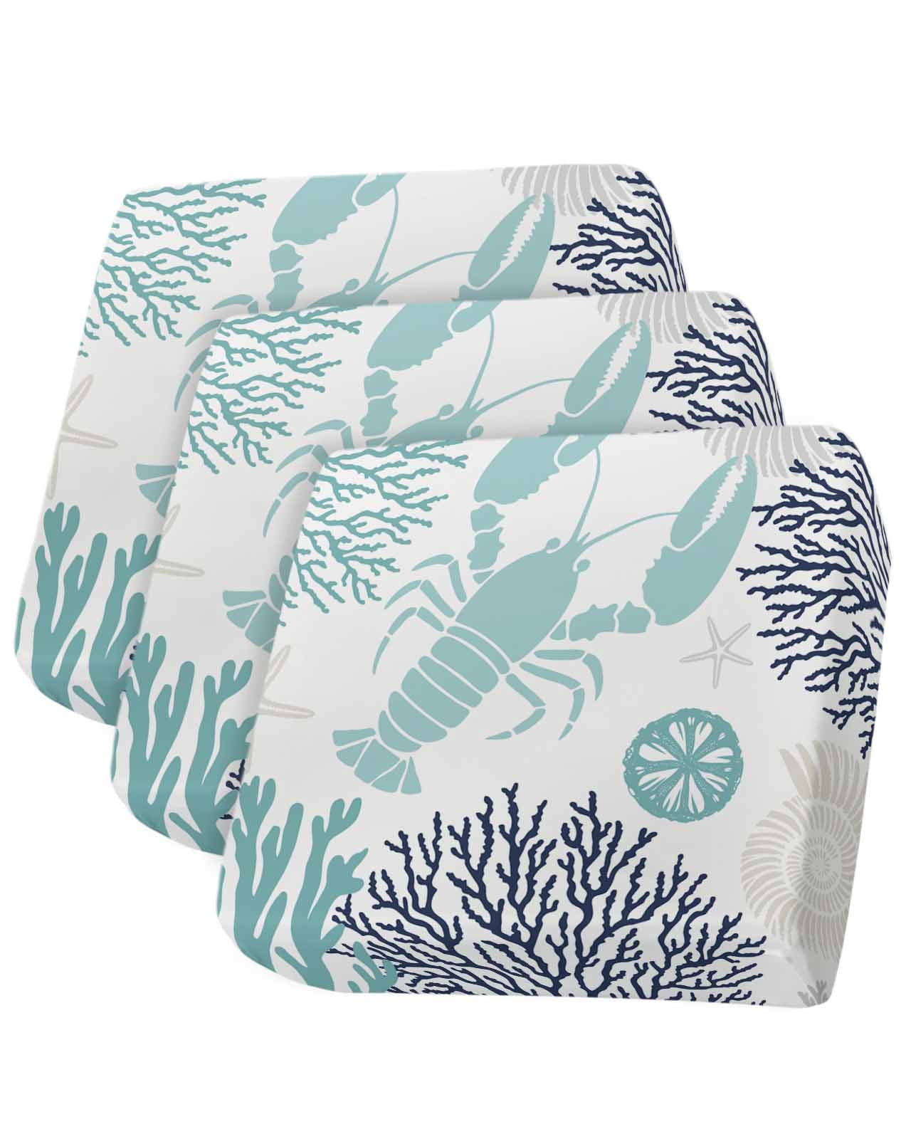 Turquoise Coastal Sofa Couch Cushion Covers Washable, Removable ...