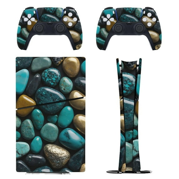 Turquoise Console Skin Bundle for PS5 Pro Slim Disc & Digital / PS4 ...