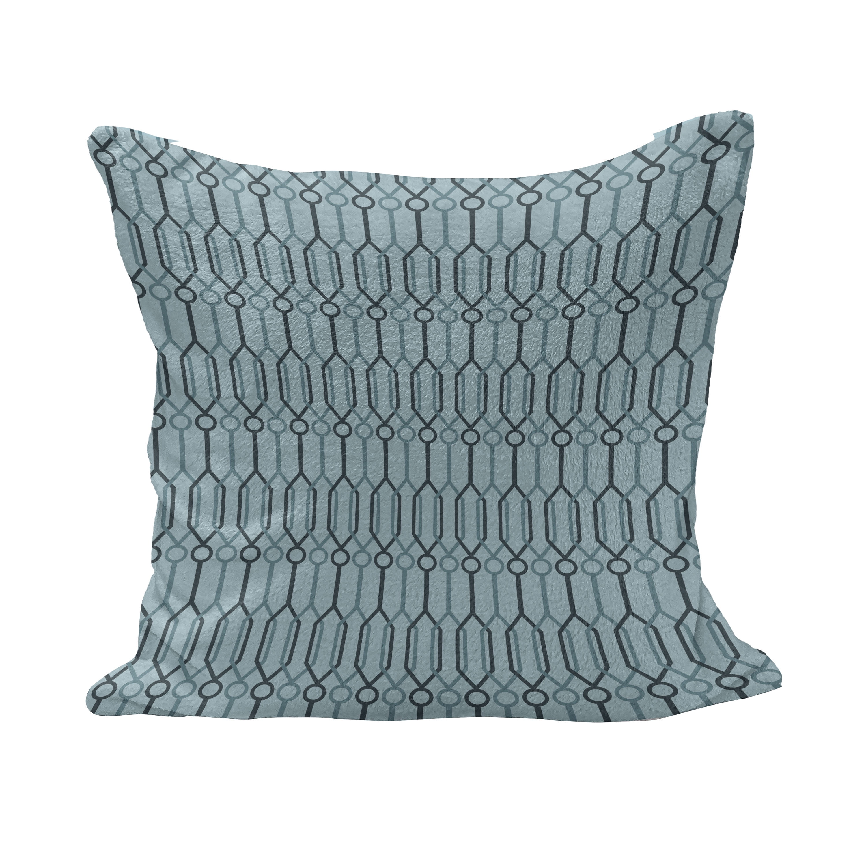 Turquoise Fluffy Throw Pillow Cushion Cover, Oriental Moroccan Style ...