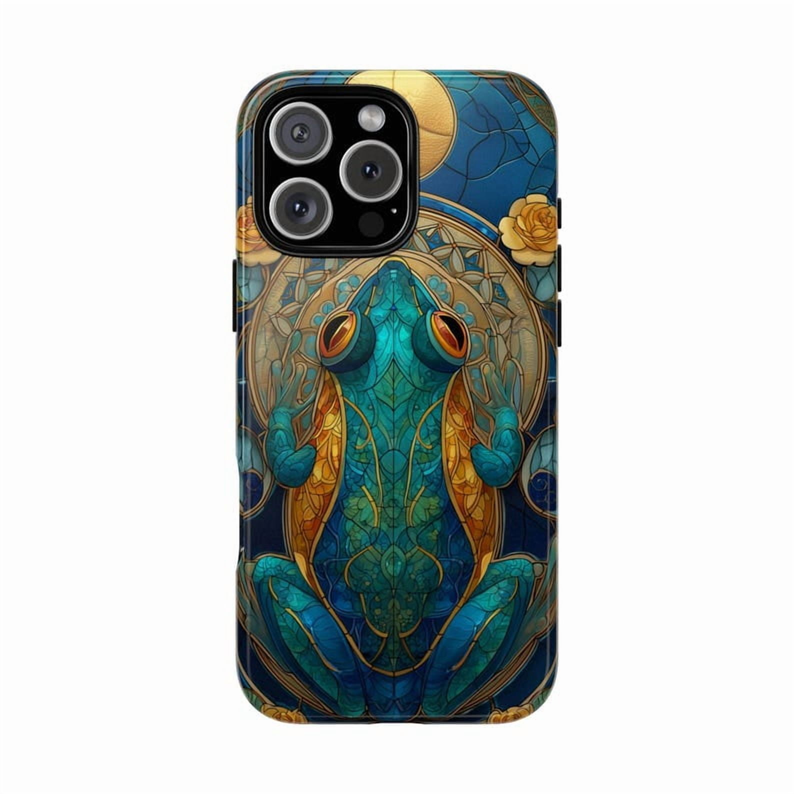 Turquoise Frog iPhone Case Colorful Amphibian Fantasy Art for iPhone 17 ...