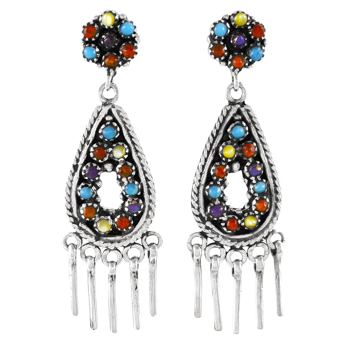 Turquoise Jewelry Earrings Multi-Colors for Women Sterling Silver 925 | Turquoise Network ...