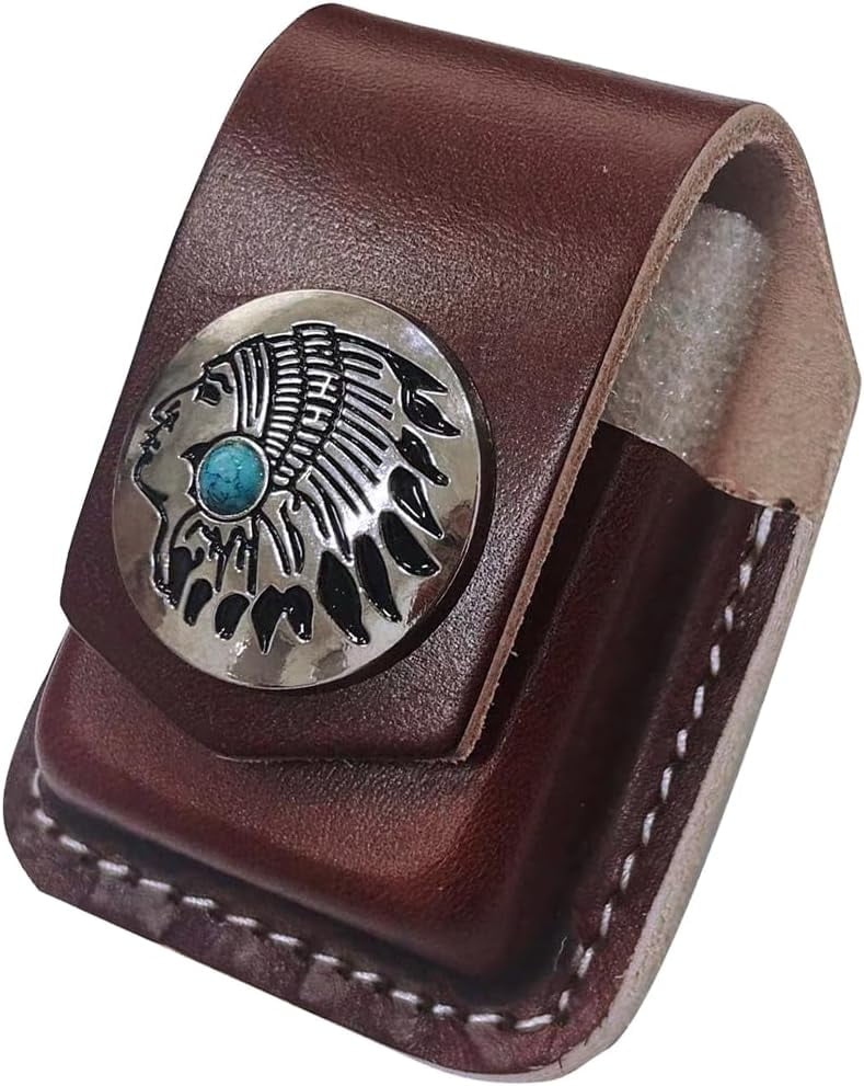 Turquoise Leather Lighter Case Holder Lighter Pouch Protective Storage ...