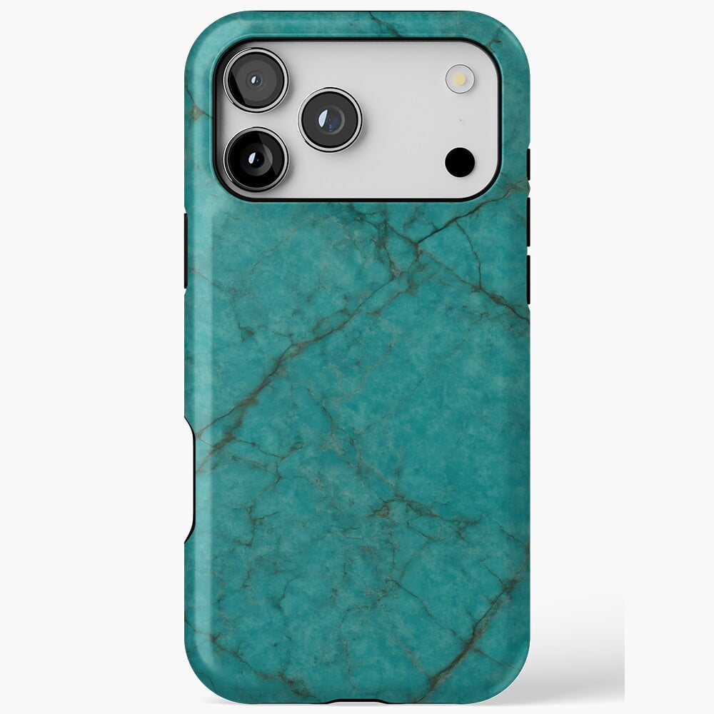 Turquoise Marble Texture iPhone Case 17 11 12 13 14 15 16 Pro Max ...