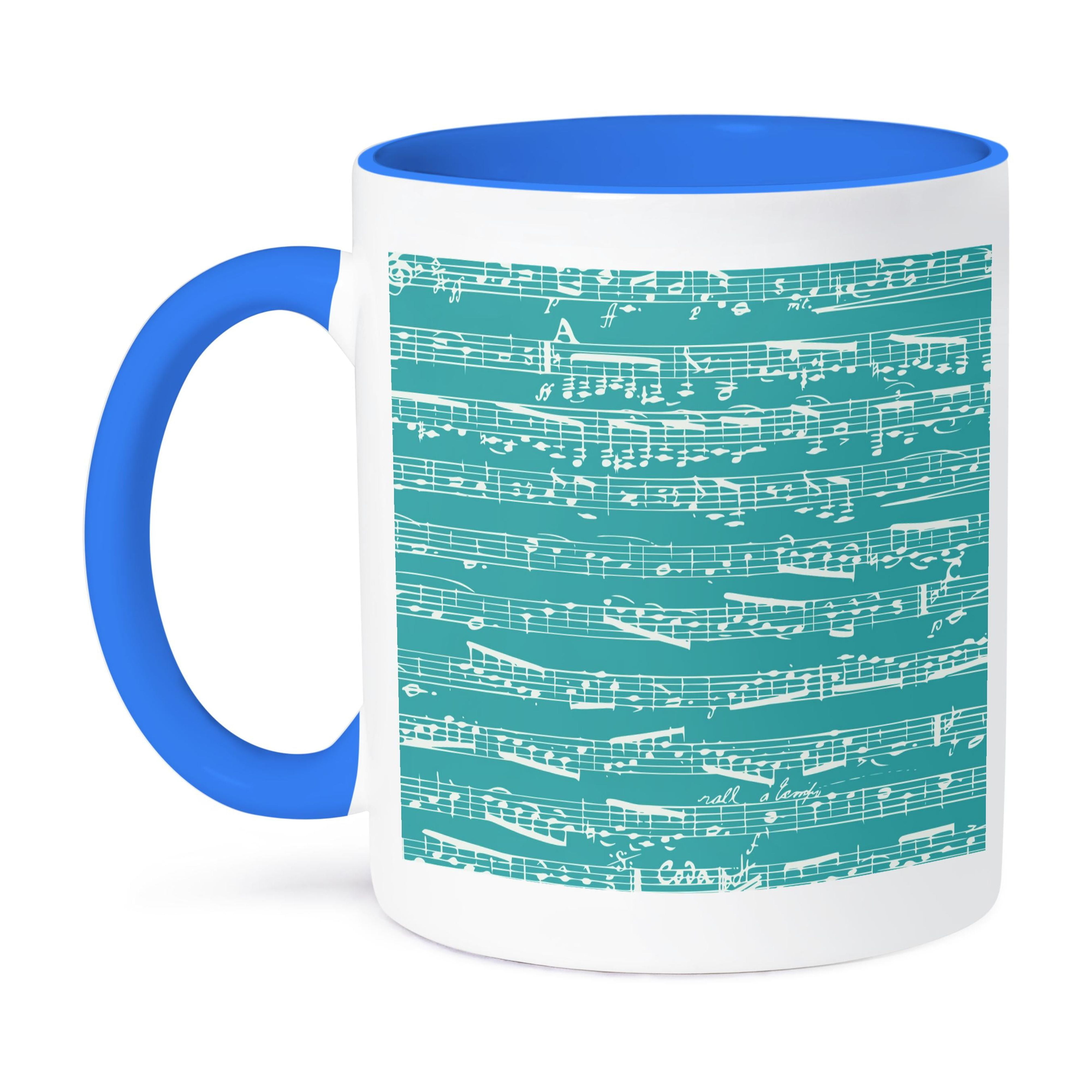 3dRose, Turquoise Musical notes - stylish sheet music - teal aqua blue ...