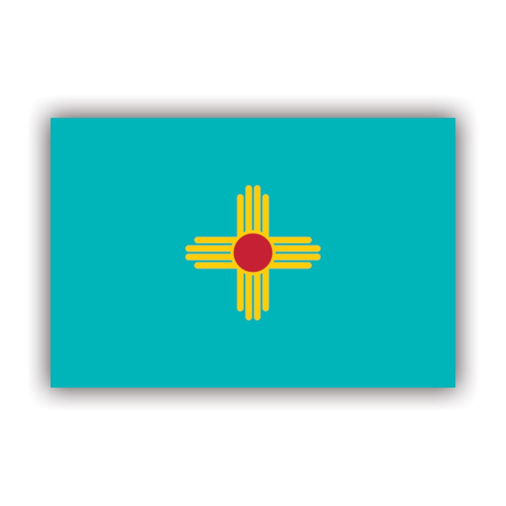 Turquoise New Mexico State Flag Sticker Decal - Self Adhesive Vinyl ...