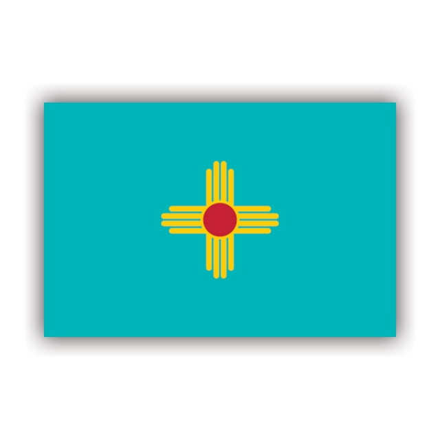 Turquoise New Mexico State Flag Sticker Decal - Self Adhesive Vinyl - Weatherproof - Made in USA ...