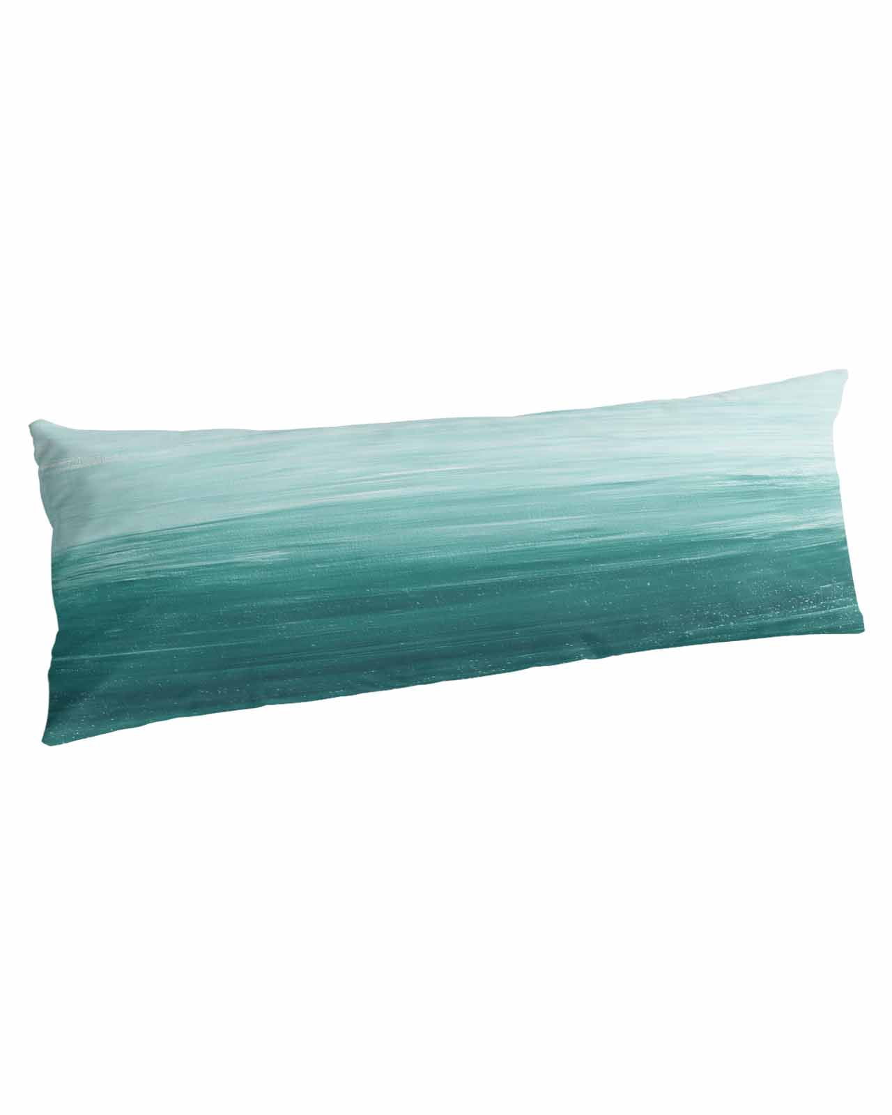 Turquoise Ombre Body Pillow Covers, Modern Abstract Art Ocean Oil ...