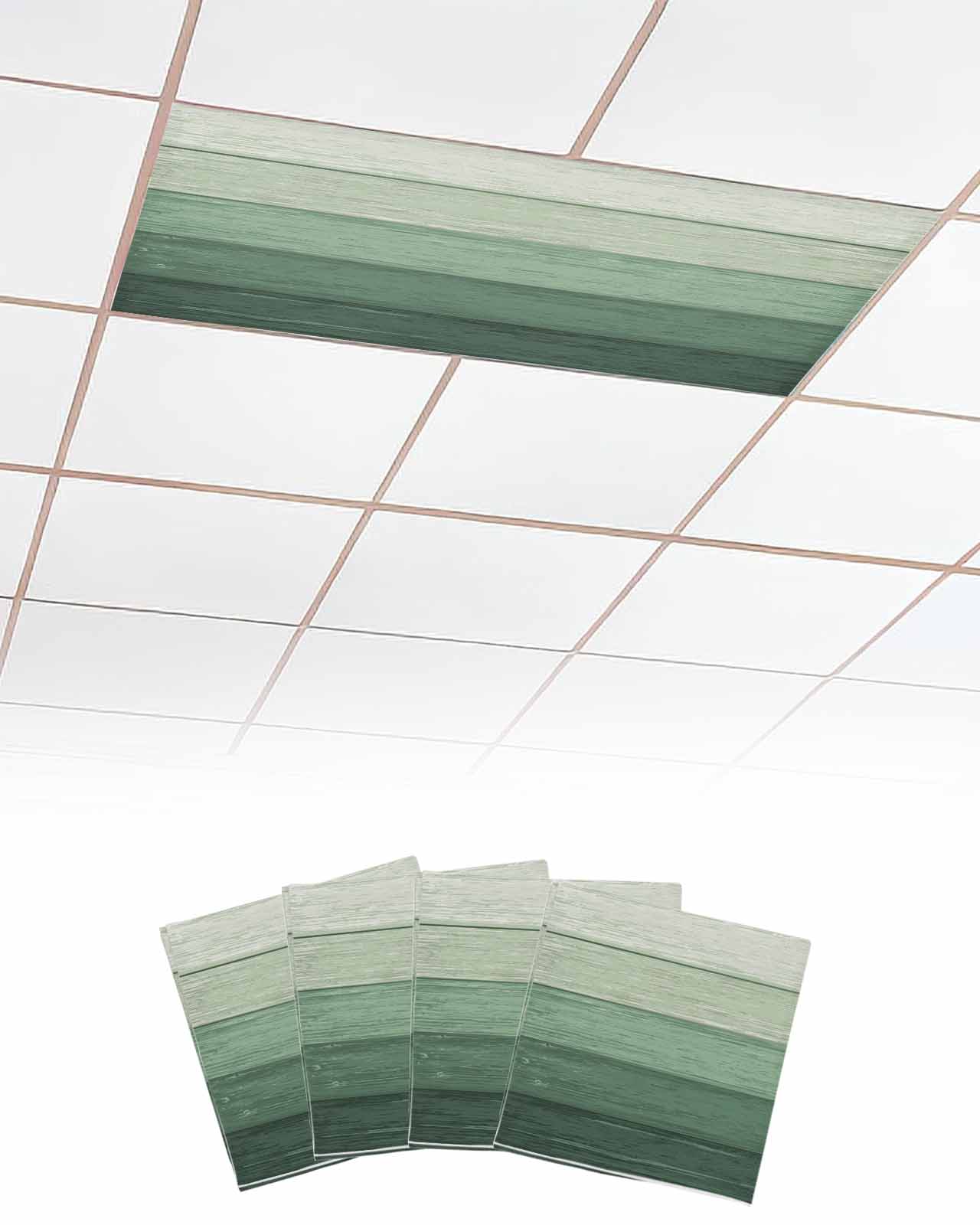 Turquoise Ombre Fluorescent Light Covers for Ceiling Lights 4x2 feet,4 ...