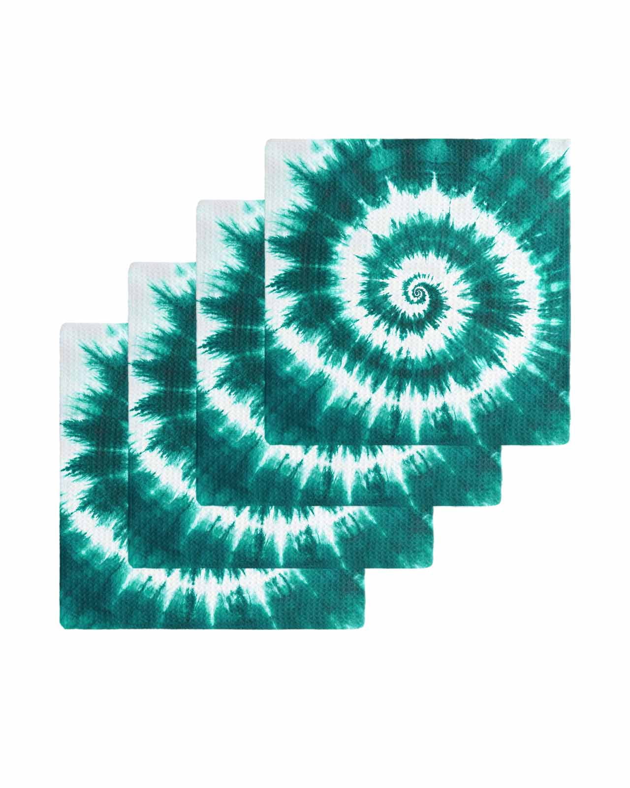 Turquoise Ombre Kitchen Dish Towels for Drying Dishes Set of 4, Country ...