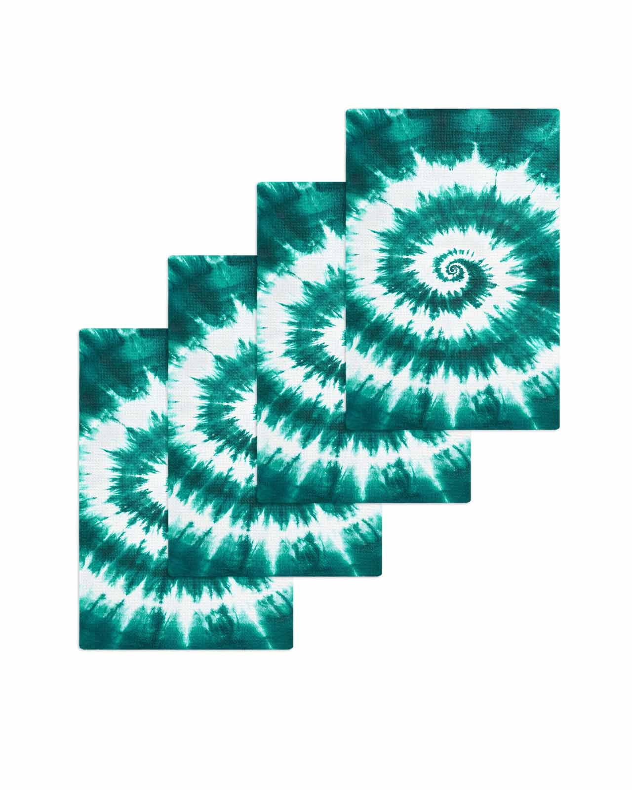 Turquoise Ombre Kitchen Dish Towels for Drying Dishes Set of 4, Country ...