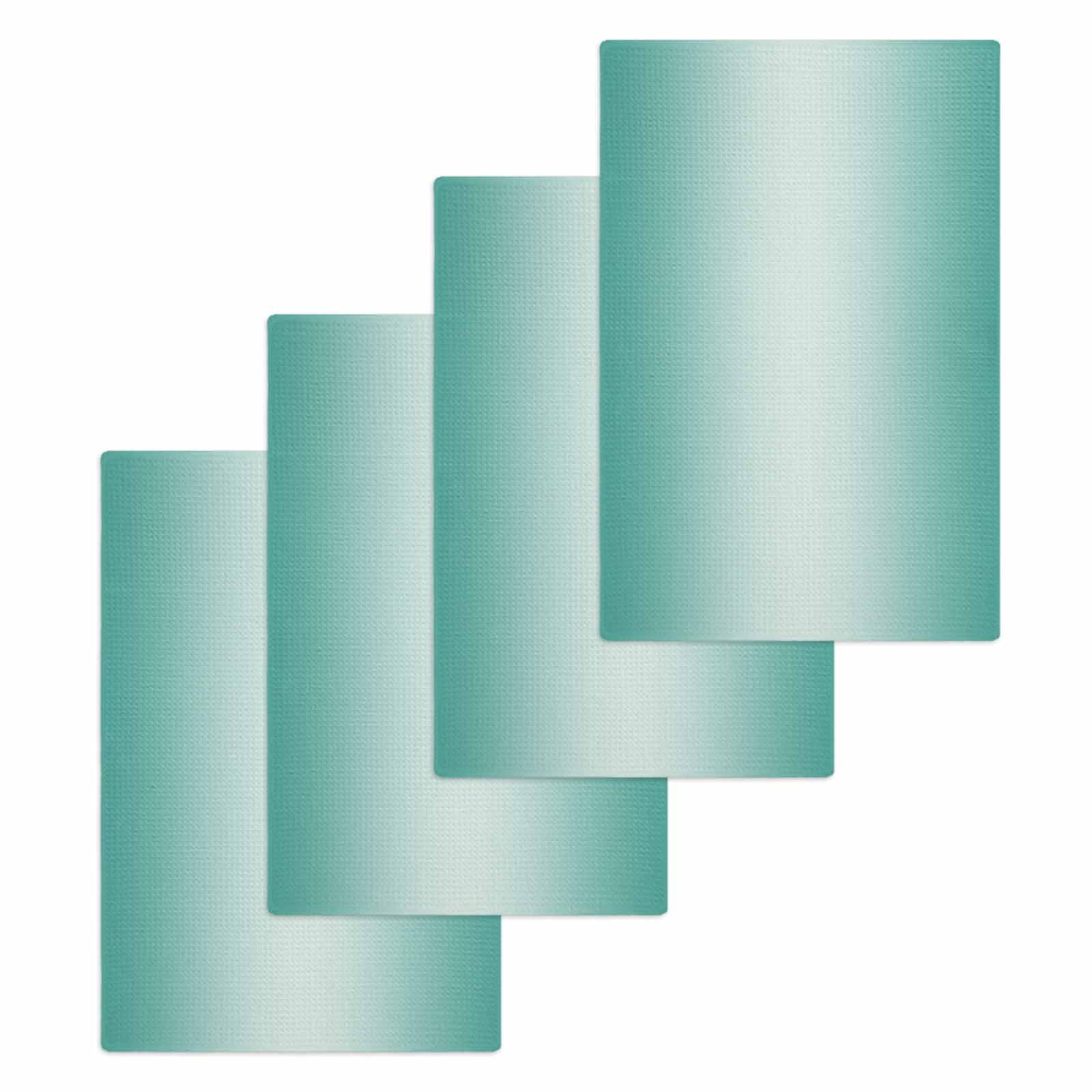 Turquoise Ombre Kitchen Dish Towels for Drying Dishes Set of 4, Modern ...