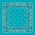 Turquoise Paisley Bandanas - Dozen Packed 22x22 - Walmart.com