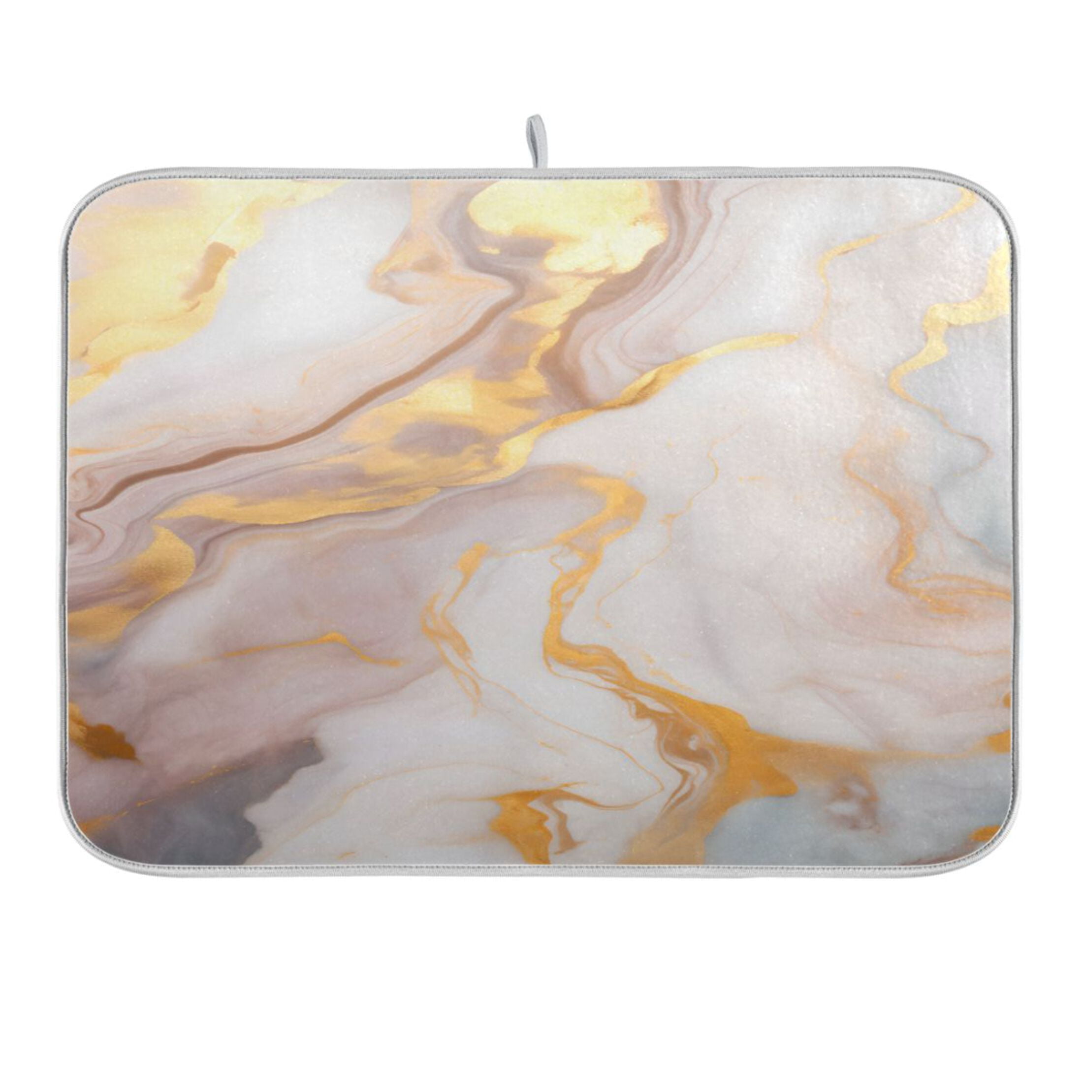 Turquoise Pink Gold Marble Dish Drying Mat for Kitchen Counter 18x24 In ...