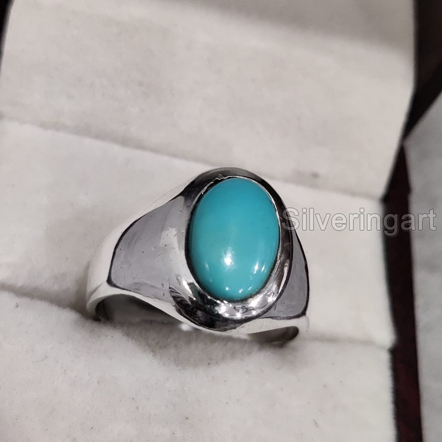 Turquoise Ring, Silver Jewelry, 925 Silver Ring, Father's Day, AAA ...