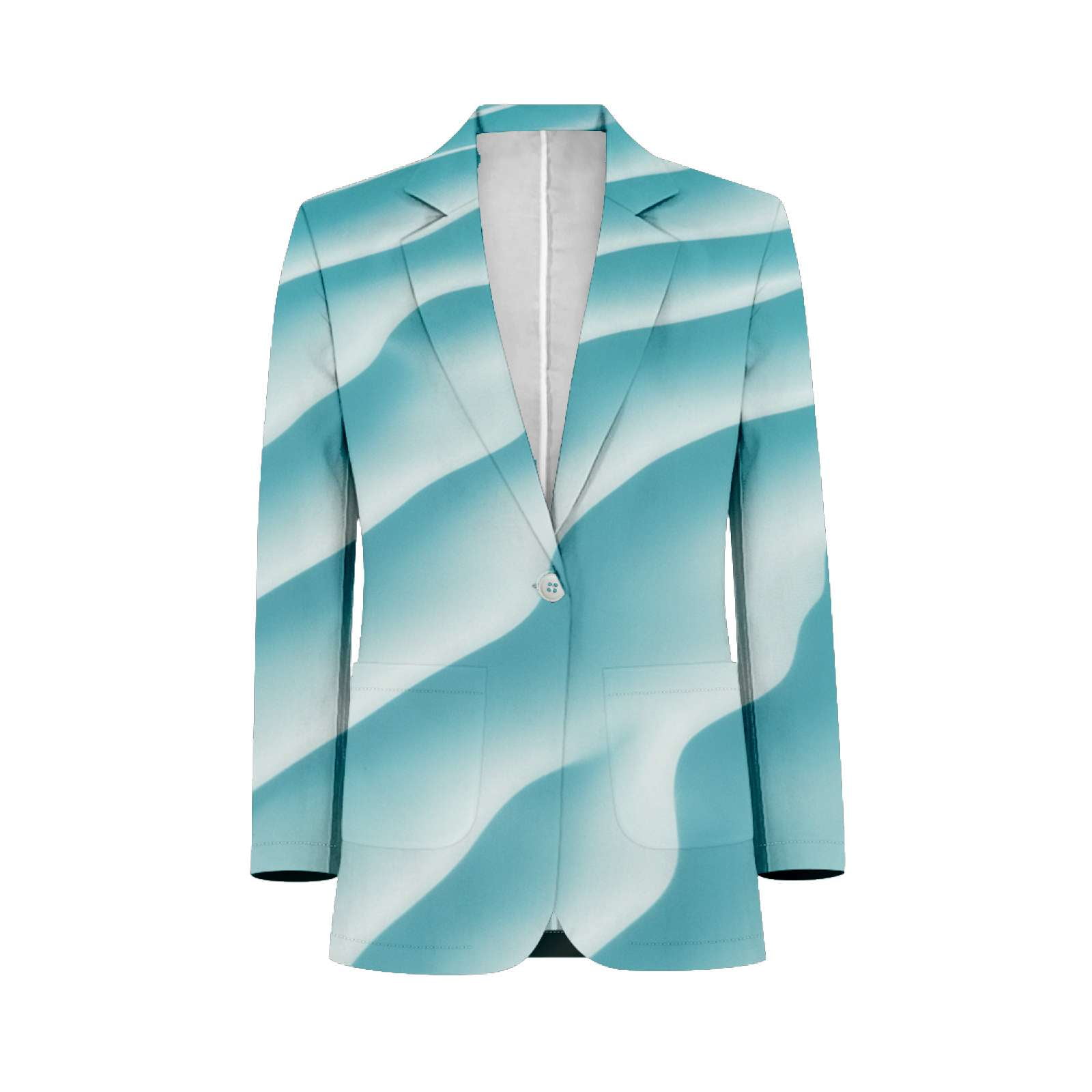 Turquoise Ripple Sand Texture Customized Men's Suits full man Shawl ...
