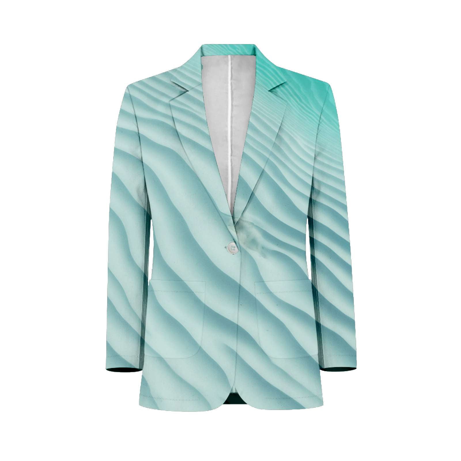 Turquoise Ripple Sand Texture Mens Suits Shawl Collar Slim Fit Suit ...