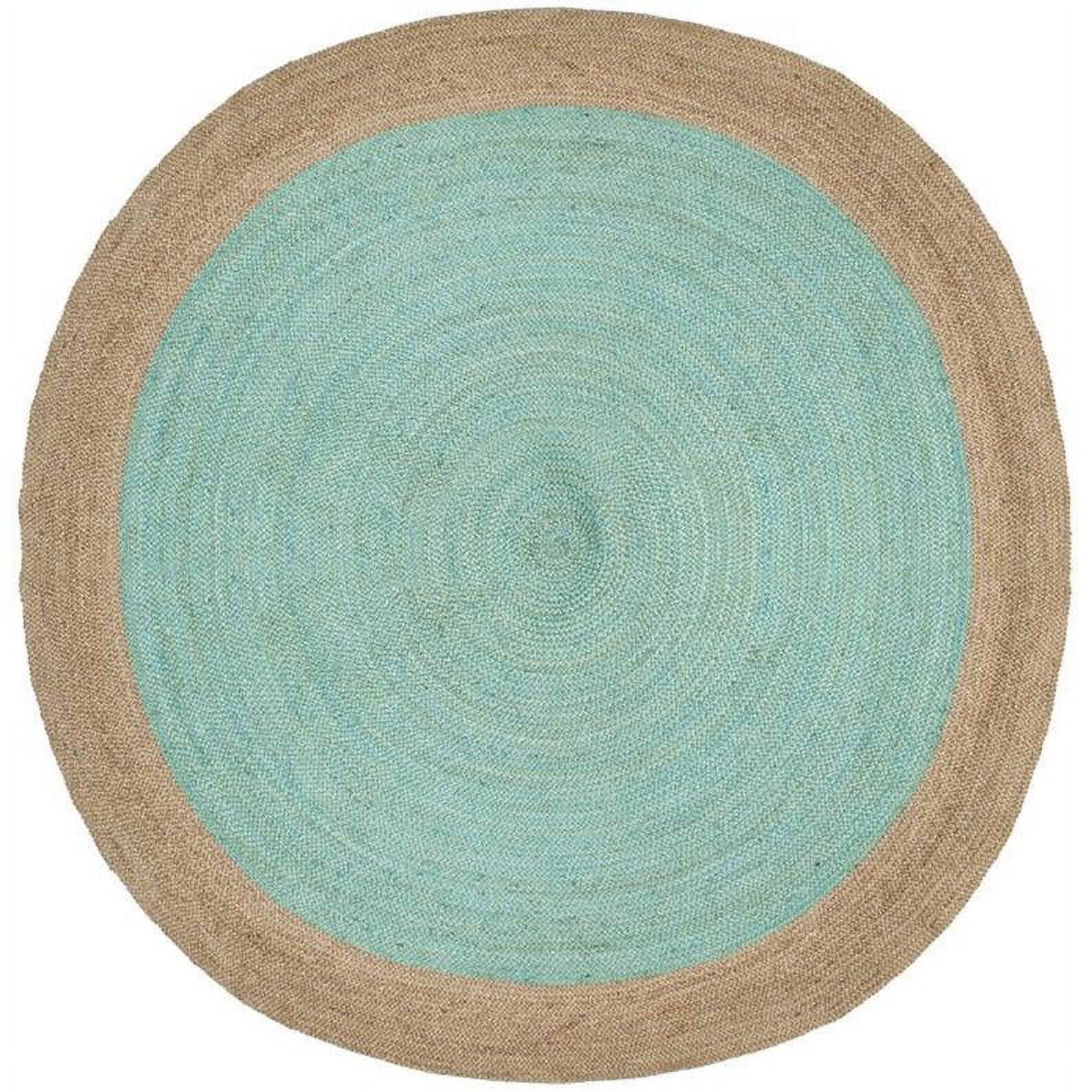 Turquoise Round Jute Rug - Walmart.com