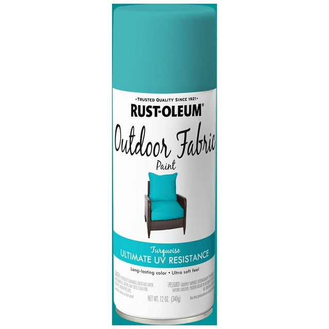 Turquoise, Rust-Oleum Specialty Matte Outdoor Fabric Spray Paint- 12 oz ...