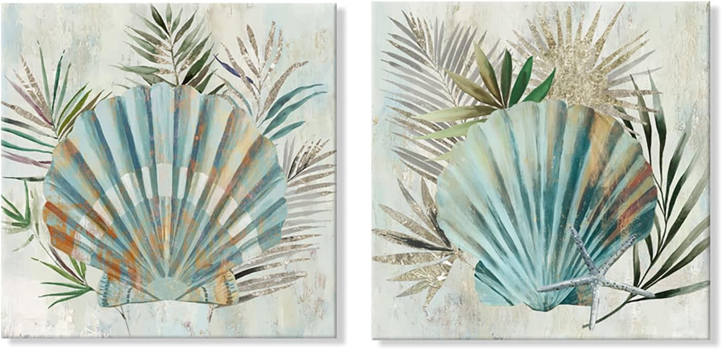 Turquoise Shell by PI Creative Art Modern Canvas seashells Wall ...