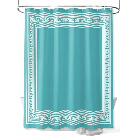Turquoise Shower Curtain Set, Waterproof Shower Curtains for Bathroom ...