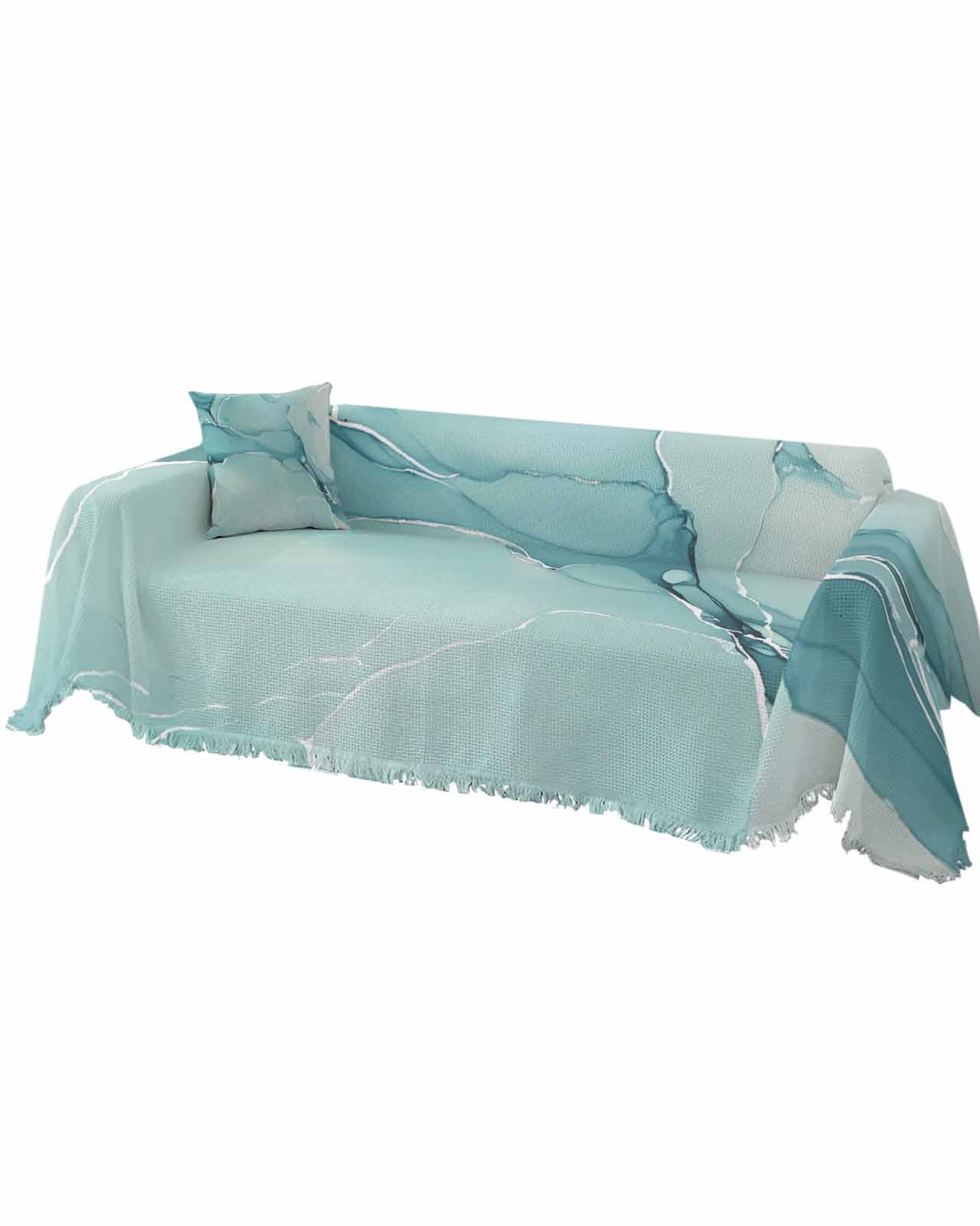 Turquoise Sofa Covers for 3 Cushion, Washable Couch Cover for Sectional ...
