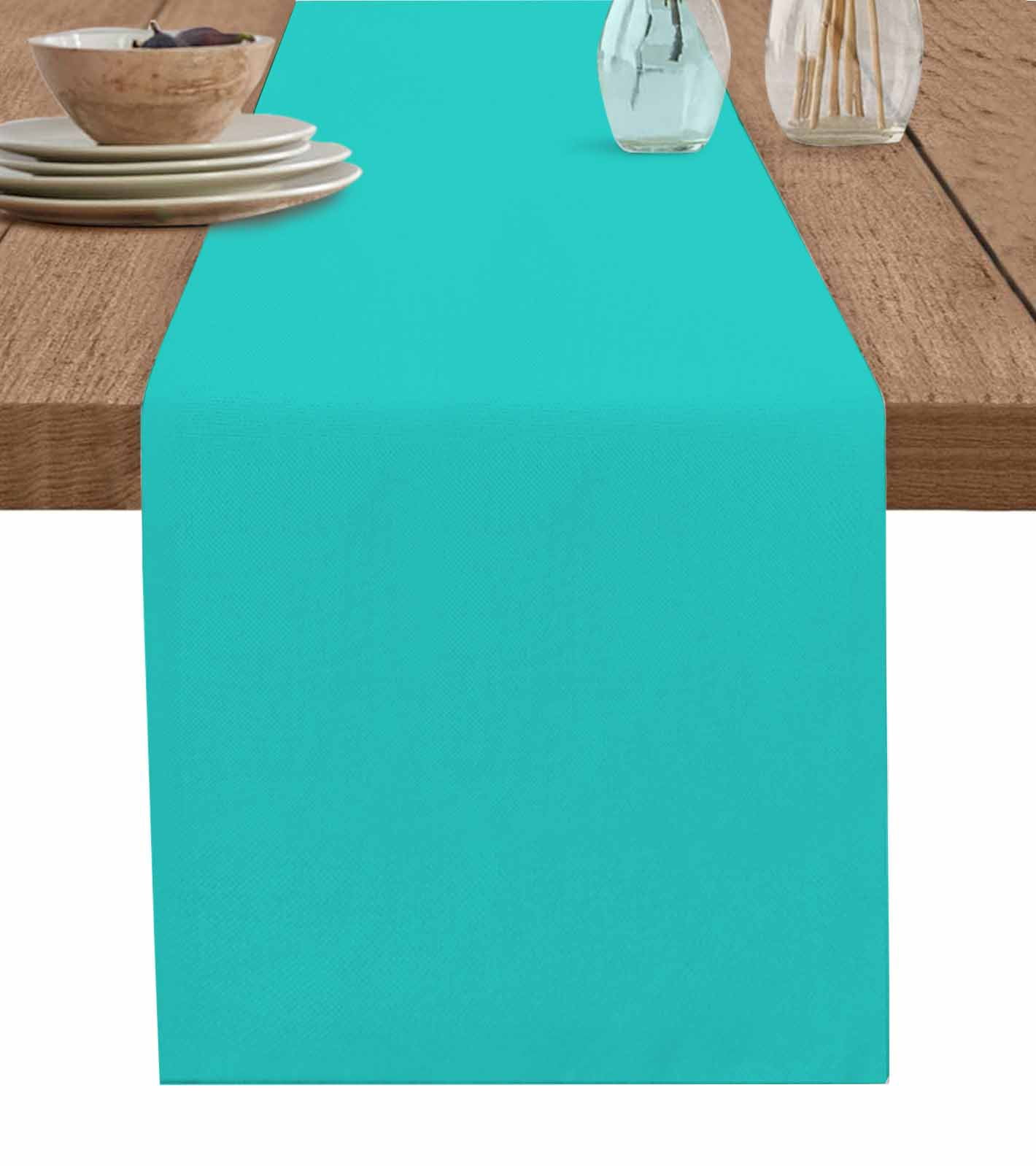 Turquoise Table Runner Modern Pure Turquoise Tablerunners 13 x 60 Inch ...