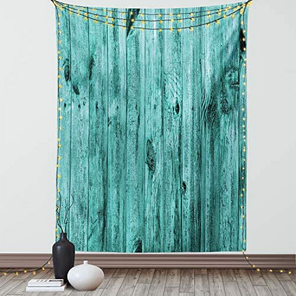 Turquoise Tapestry, Wall Of Turquoise Wooden Texture Background And ...