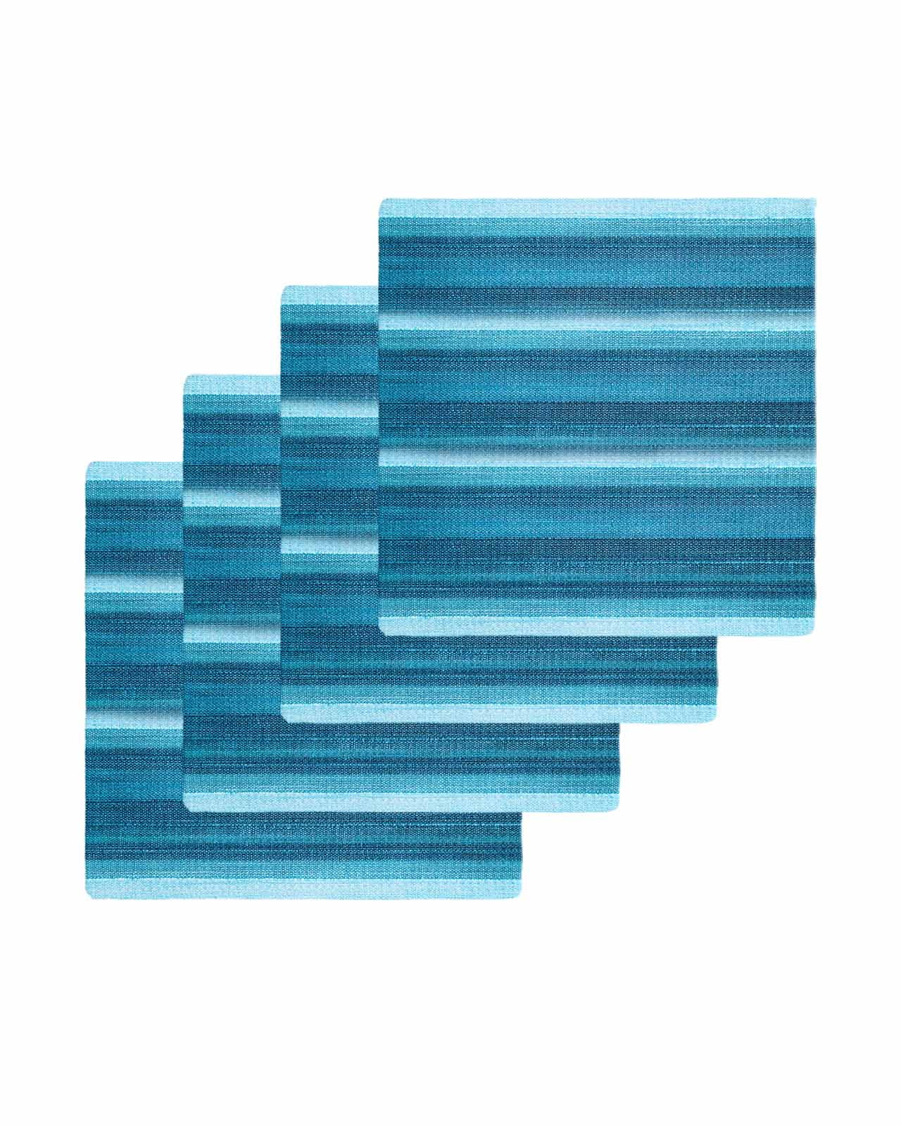 Turquoise Teal Ombre Kitchen Dish Towels for Drying Dishes Set of 4, Farmhouse Modern Abstract ...