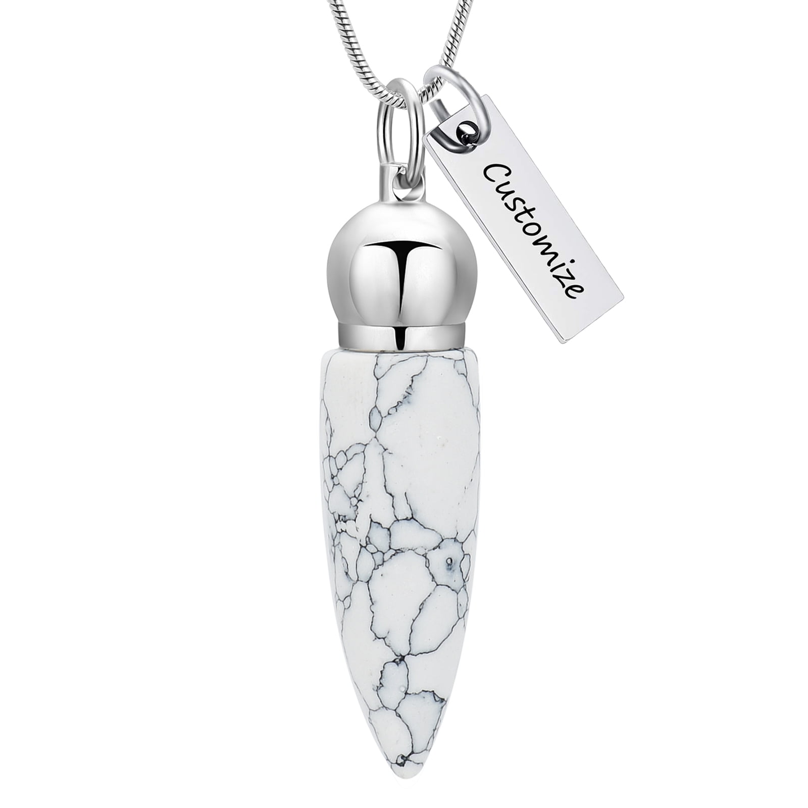 Turquoise Urn Necklace for Ashes Bullet Cremation Urn Necklace for ...