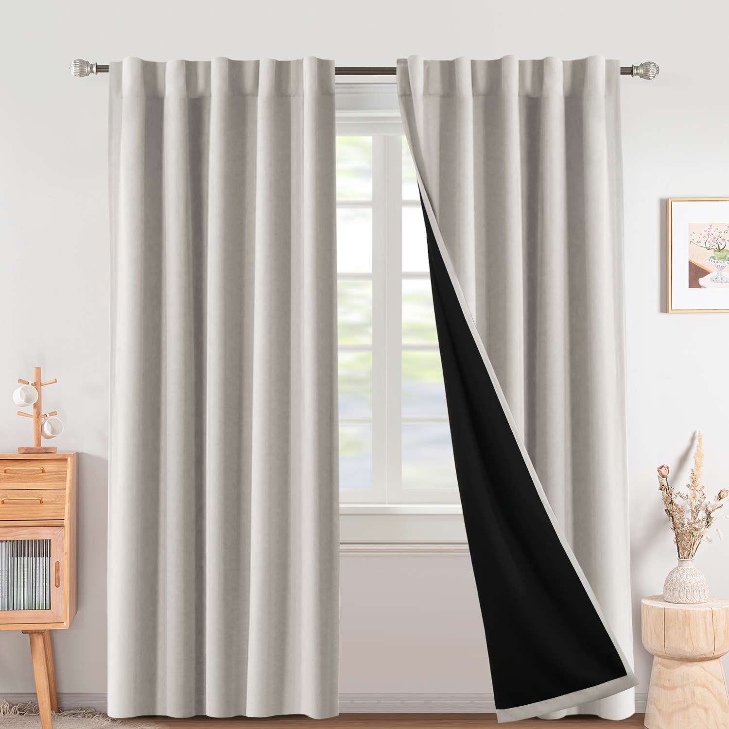 Turquoize Blackout Curtains, 84 Inch Long, Back Tab and Rod Pocket, 2 ...
