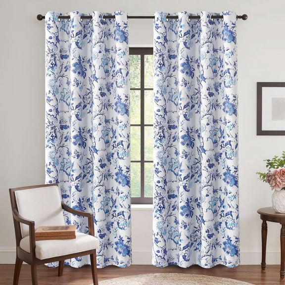 RisChhery Boho Floral Blackout Curtains for Bedroom,Grommet Window ...