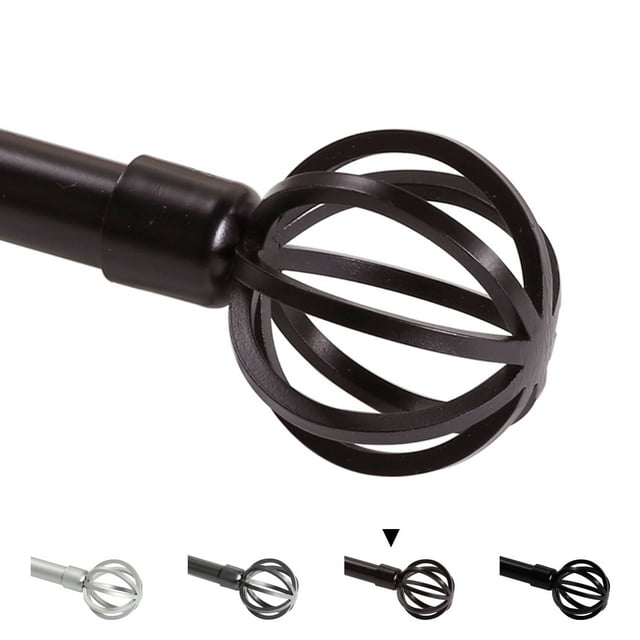 Turquoize Classic Collection Contemporary Curtain Rods, 0.75 Inch ...