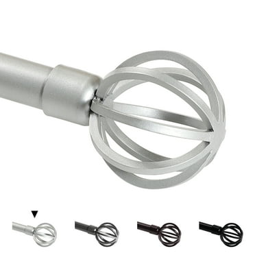 Tulip 1" Curtain Rod 120-170 inch - Black - Walmart.com