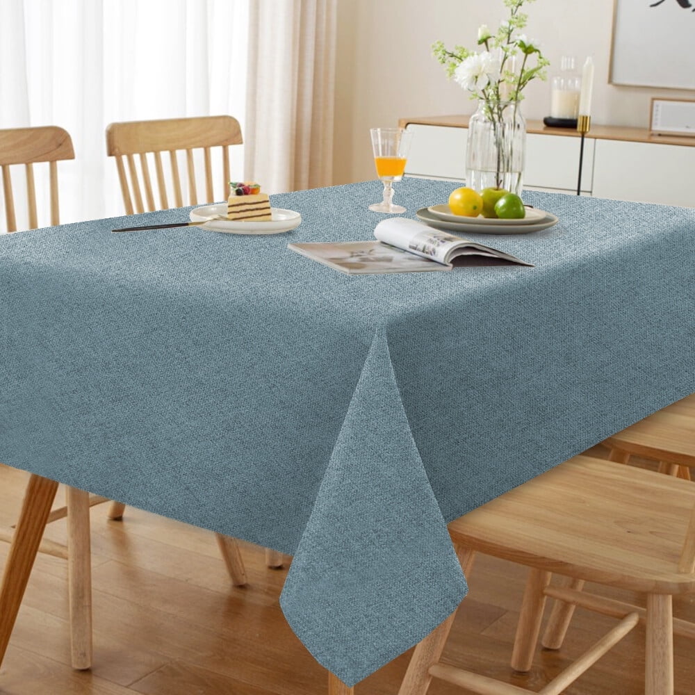 Turquoize FantasDecor Waterproof Washable Square Tablecloth Linen ...