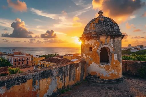 Turret Along Old san Juan Wall in Puerto rico Old Town Jigsaw Puzzles ...