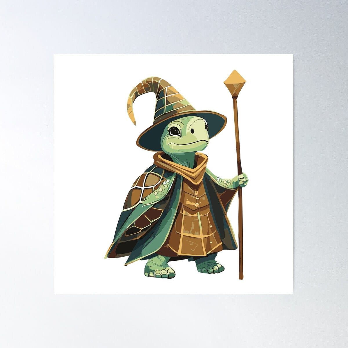 Turtle As A Wizard – Magical Creature Poster Wall Art, Modern Wall ...