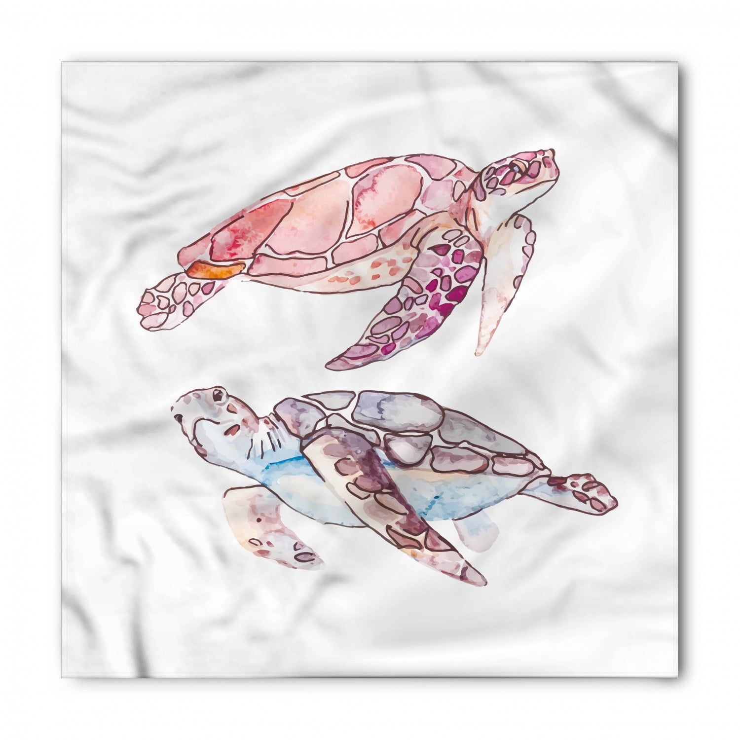 Turtle Bandana, Watercolor Soft Artwork, Unisex Head and Neck Tie, by ...