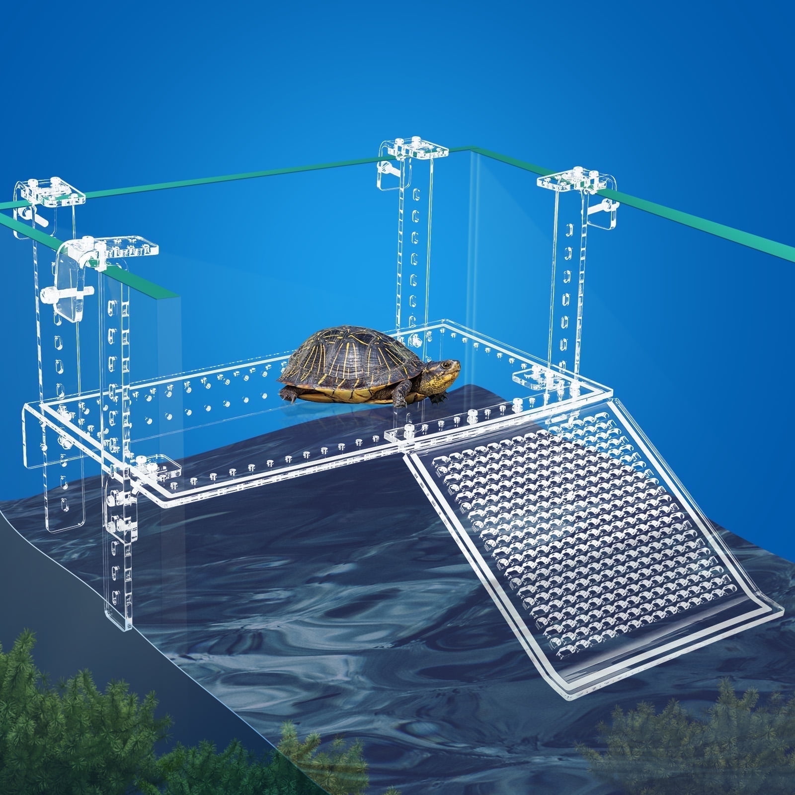 Turtle Basking Platform for Aquatic Turtle Docks for Basking with Slip ...