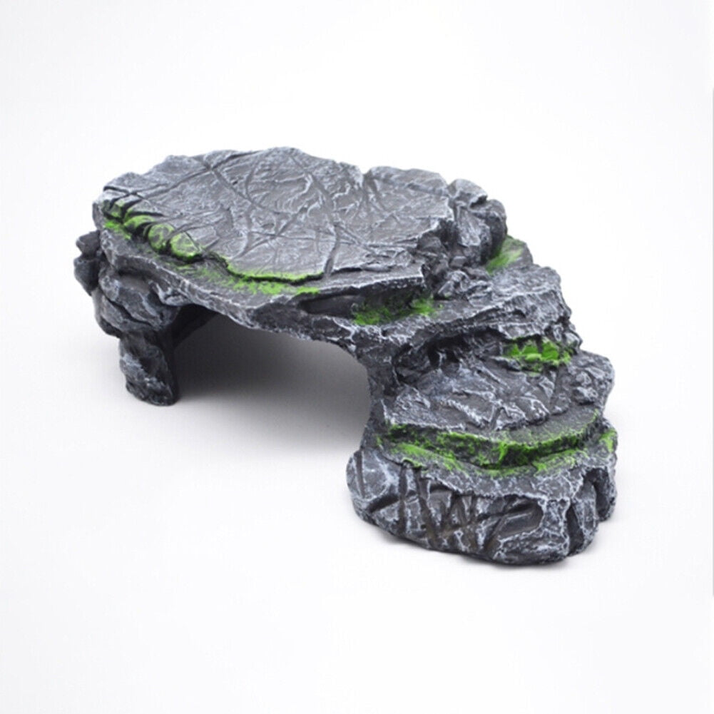Turtle Basking Platform, Reptile Climbing Shale Resin Tortoise Rock ...
