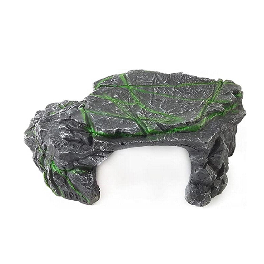 Turtle Basking Platform, Reptile Climbing Shale Resin Tortoise Rock ...